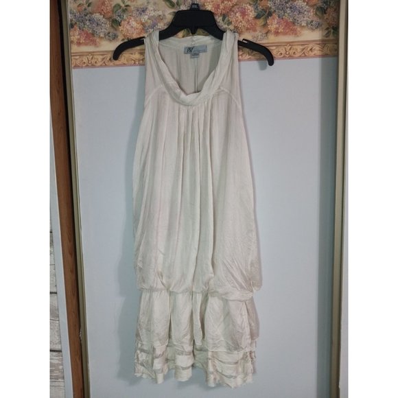 Baranda | Dresses | Baranda Small Cream Silk Retro Occasion Boho Mini ...